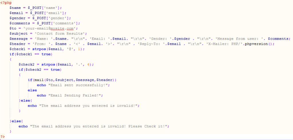 Design a Simple Contact Form Using PHP Design a Simple Contact Form Using PHP